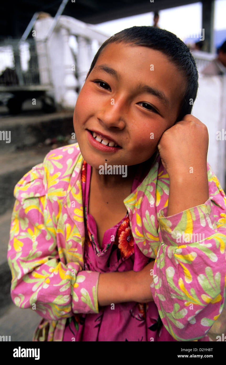 Kid from Samarkand. Uzbekistan Stock Photo - Alamy