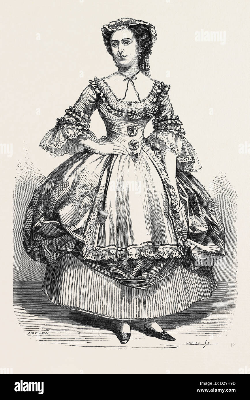 MISS FANNY STIRLING OF THE HAYMARKET THEATRE AS MISS HARDCASTLE Stock ...