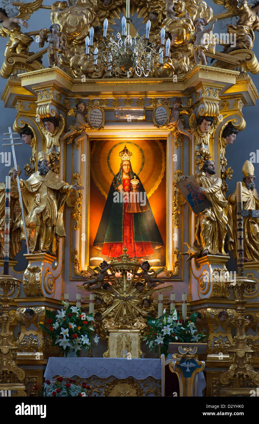 Baroque church in Koden, Our Lady, Poland Stock Photo - Alamy