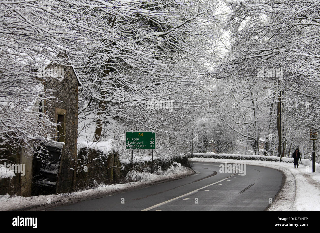 Main A6 Road through Bakewell in the Peak District National Park Stock ...