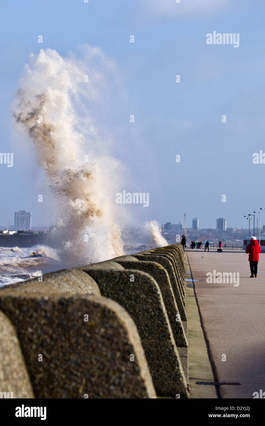 Stormy weather at New Brighton Stock Photo - Alamy