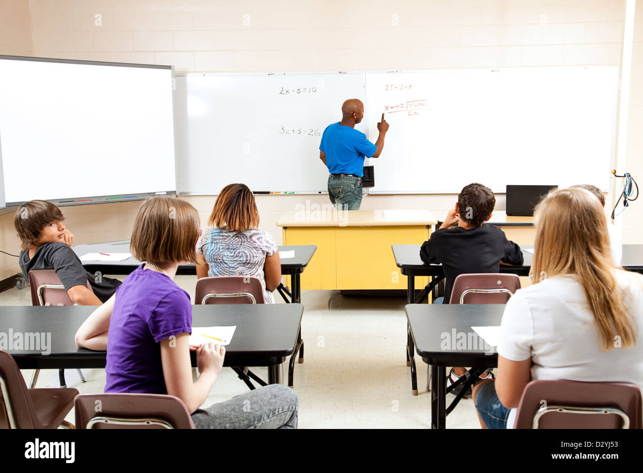 Diverse High School Students Teacher Classroom Stock Photos & Diverse ...