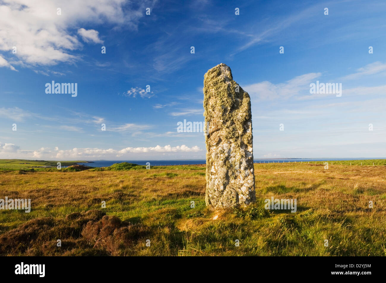 Mor Stein standing stone on the island of Shapinsay, Orkney Islands ...