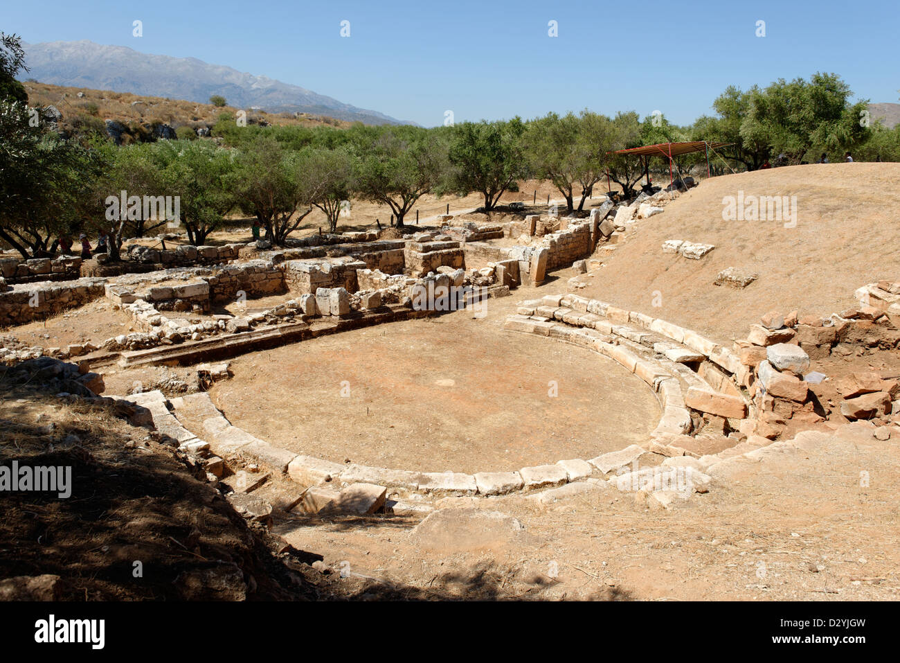 Aptera. Crete. Greece. Ancient theatre which faces south with a ...