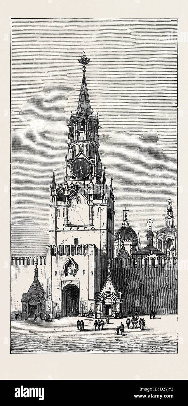 MOSCOW: THE SACRED GATE OF THE KREMLIN RUSSIA 1874 Stock Photo - Alamy
