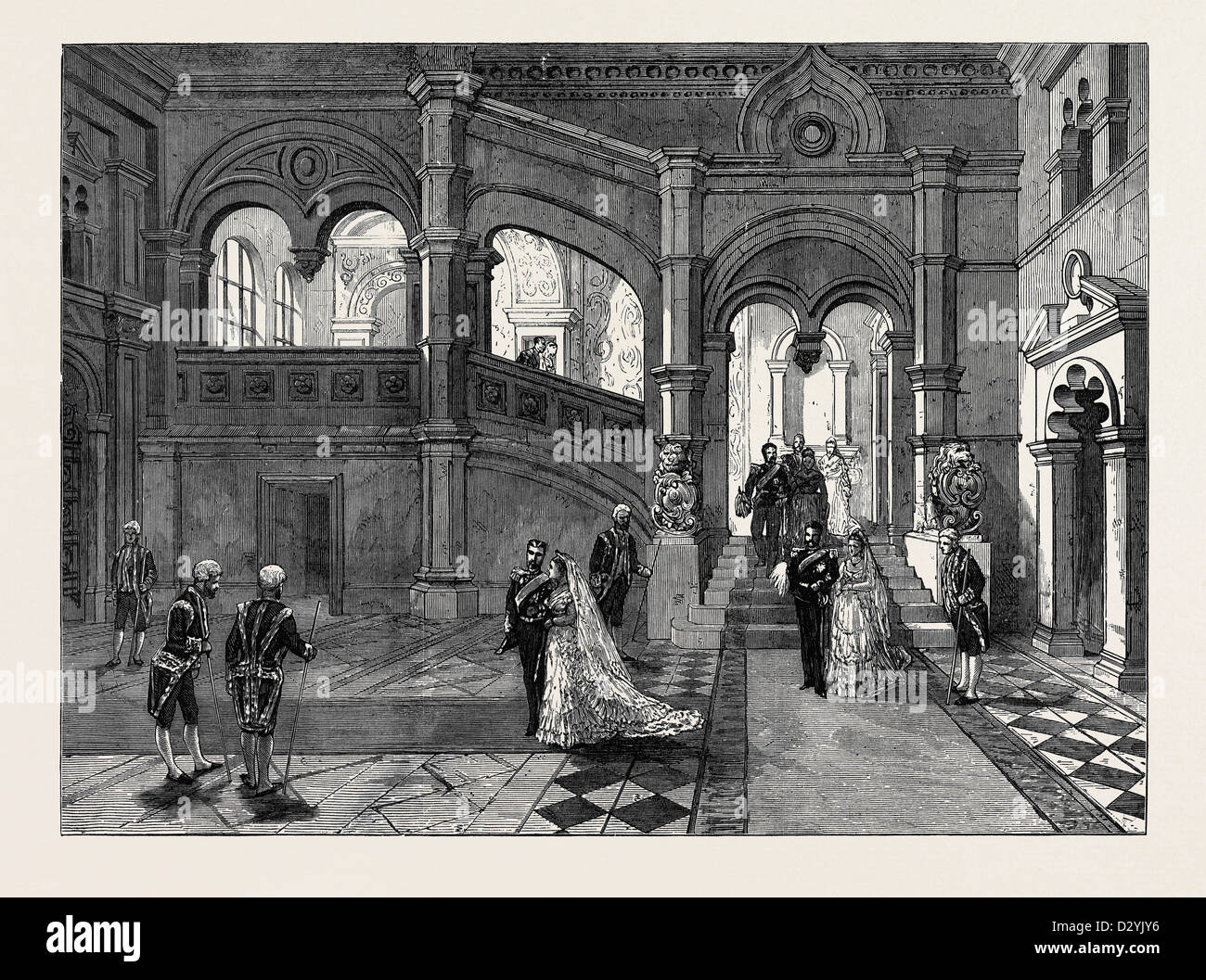 MOSCOW: STAIRCASE IN THE ANCIENT PART OF THE KREMLIN RUSSIA 1874 Stock ...