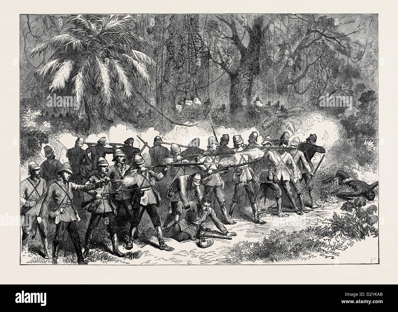 THE ASHANTEE WAR: THE 42ND HIGHLANDERS IN THE FRONT 1874 Stock Photo ...