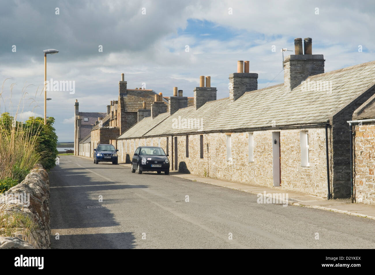 Balfour village on the island of Shapinsay, Orkney Islands, Scotland ...