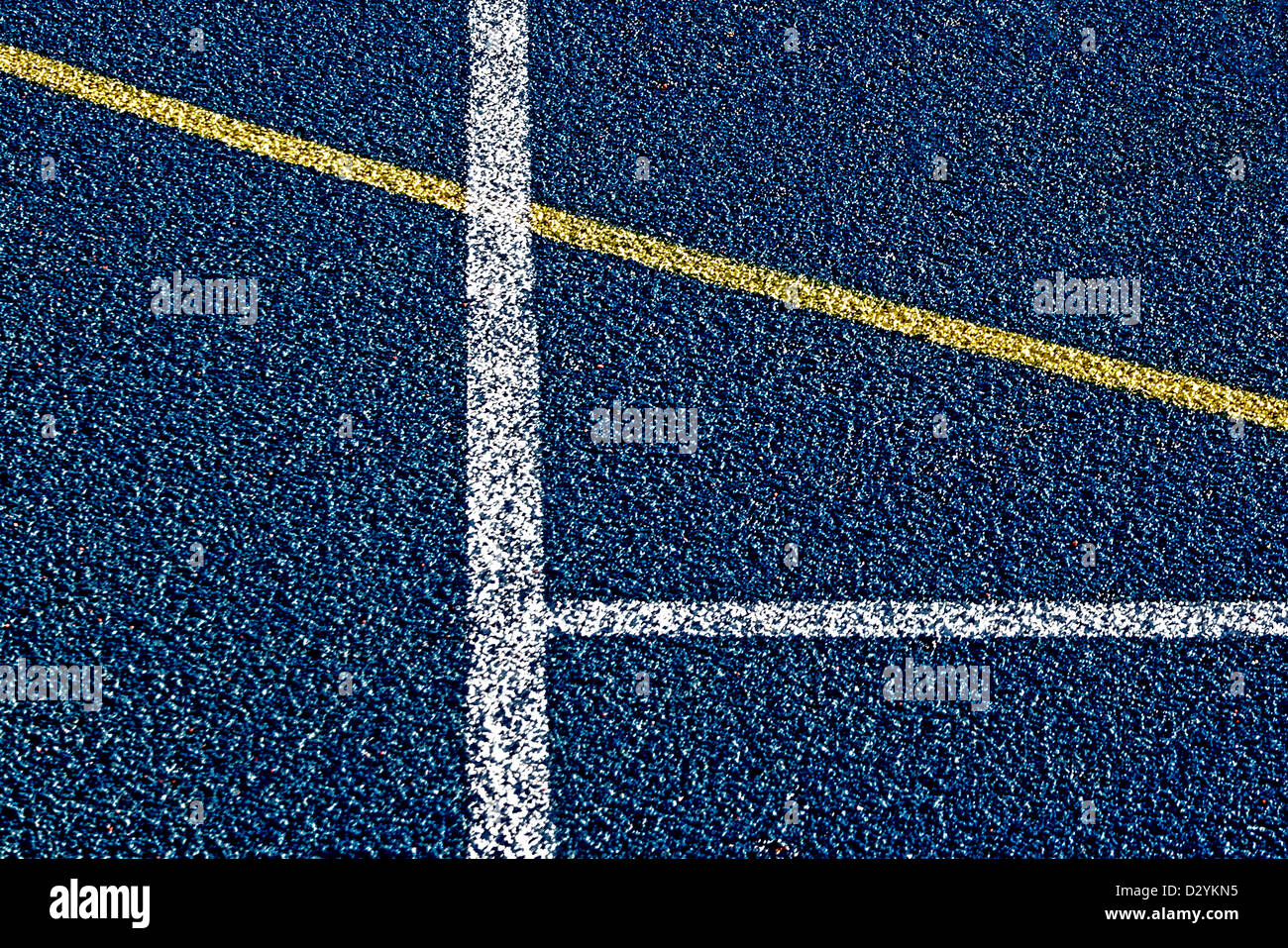 Sports field with synthetic turf and different markings, used in sports ...