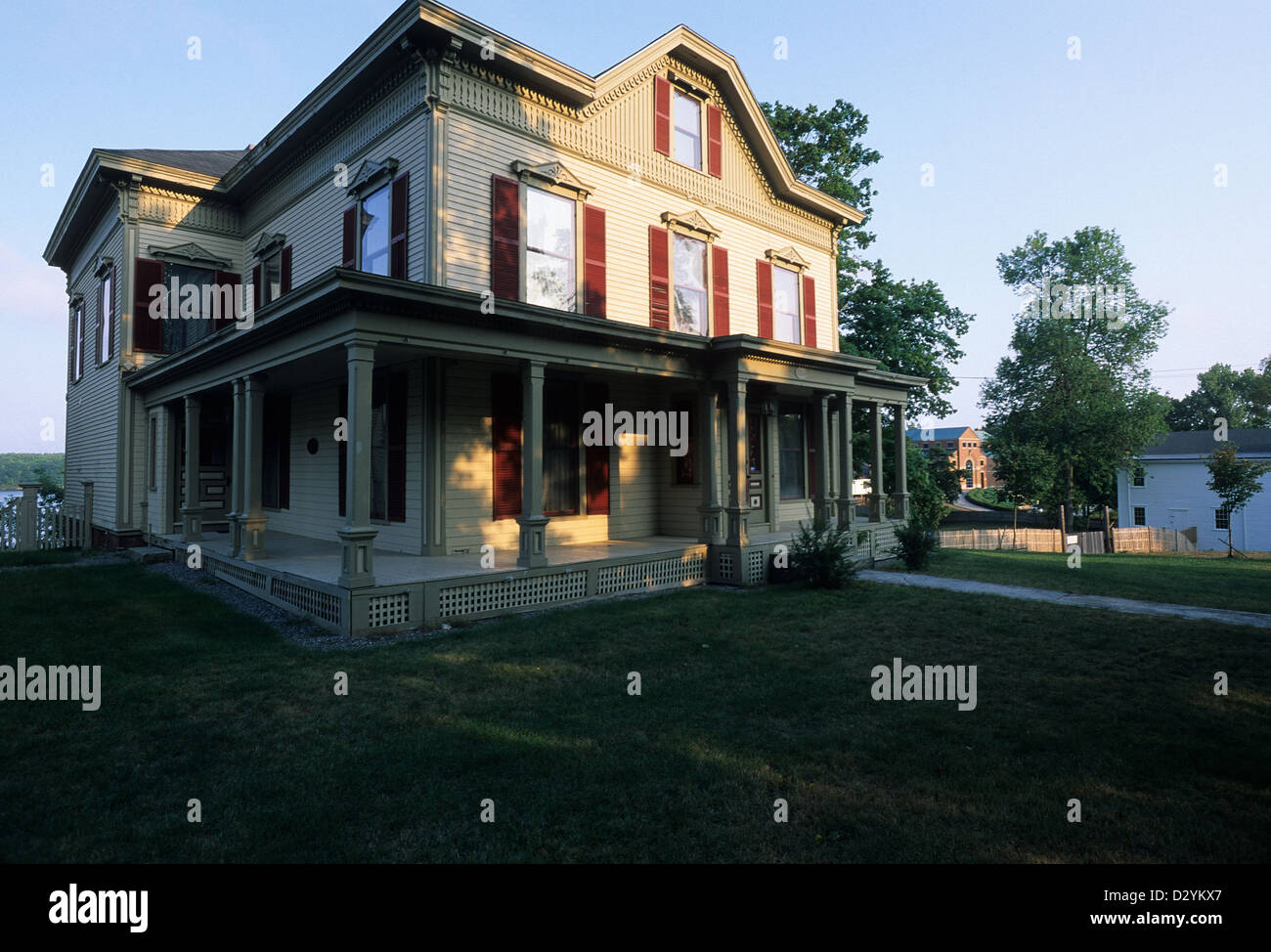 Elk282-1224 Maine, Bath, Maine Maritime Museum, shipyard owner's house ...