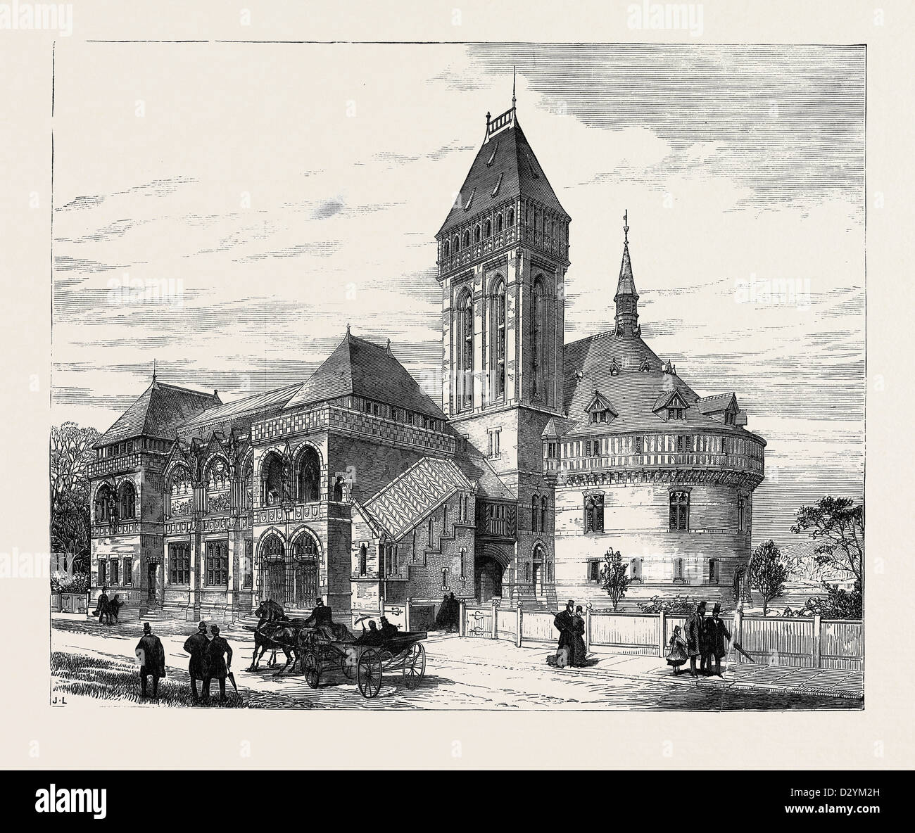 THE SHAKESPEARE MEMORIAL THEATRE STRATFORD-ON-AVON 1879 Stock Photo - Alamy