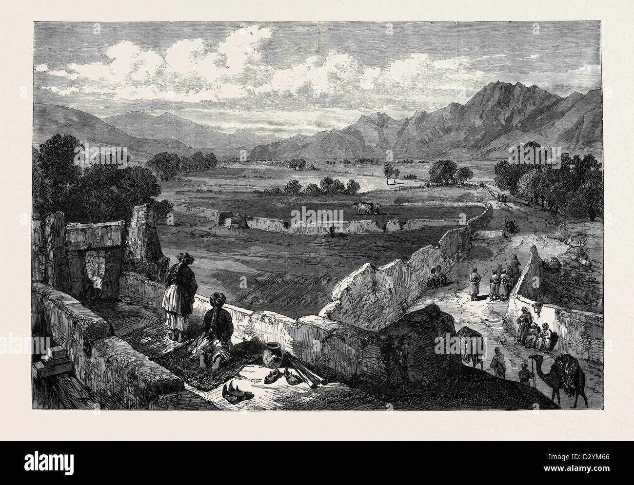 THE AFGHAN WAR: VIEW FROM THE CABUL GATE JELLALABAD SHOWING THE ROAD BY ...