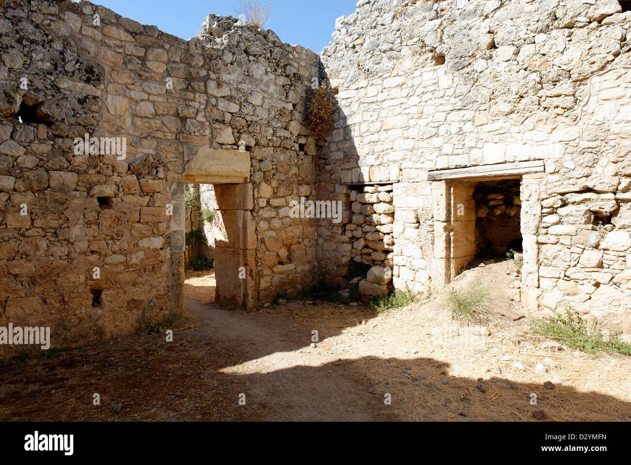 Aptera. Crete. Greece. Remains of one of the two Roman baths ...
