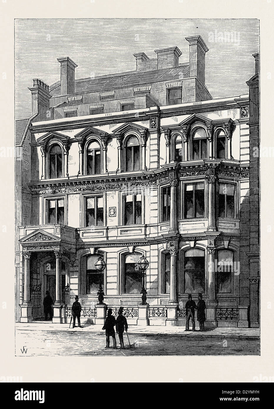 NEW BUILDING OF THE CITY CARLTON CLUB IN ST. SWITHIN'S LANE LONDON 1880 ...