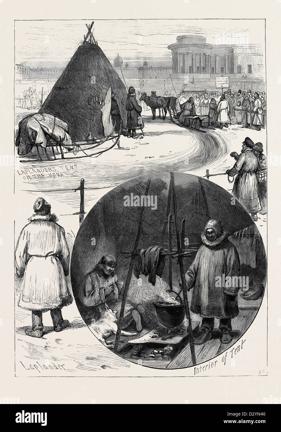 RUSSIA: LAPLANDERS ON THE NEVA ST. PETERSBURG 1880 Stock Photo - Alamy