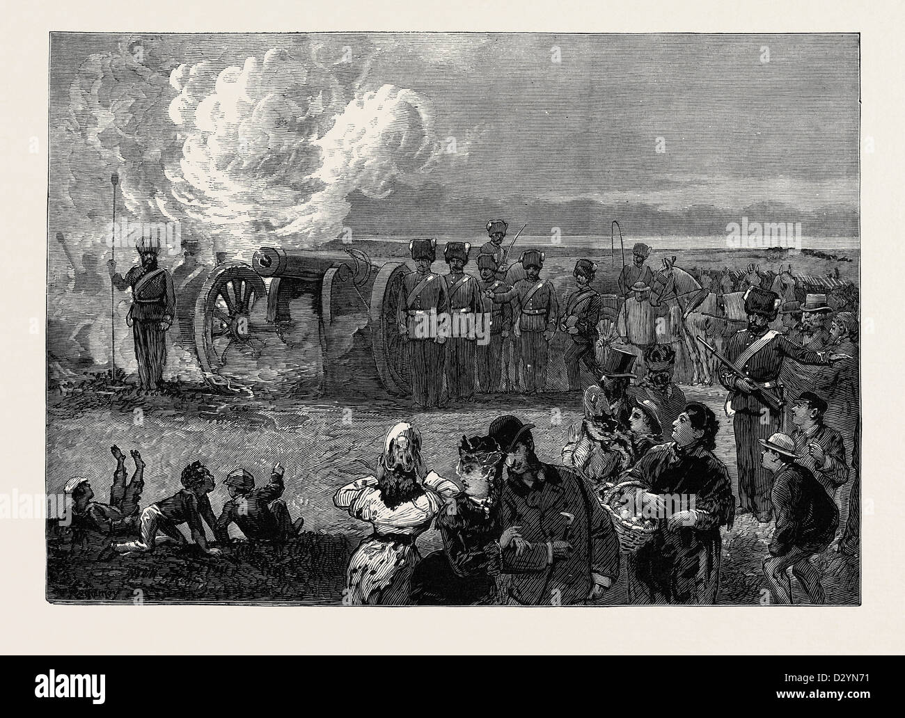 THE EASTER VOLUNTEER REVIEW: THE FIRST GUN 1880 Stock Photo - Alamy
