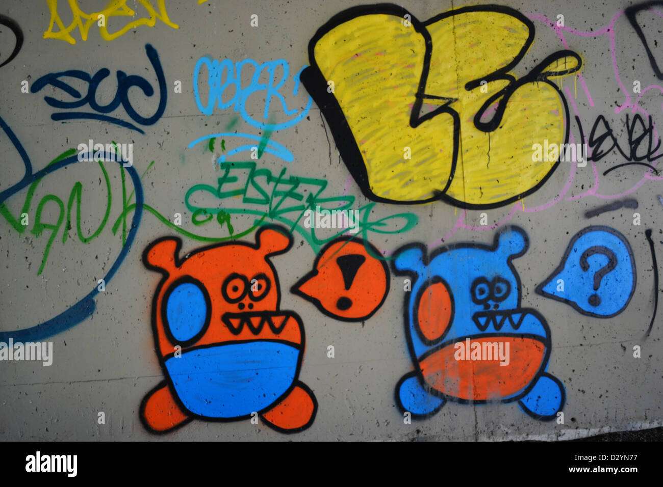 Graffiti Art under bridge Stock Photo - Alamy