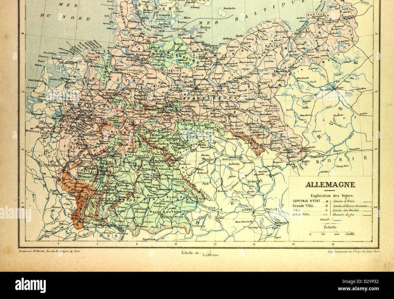 MAP OF GERMANY Stock Photo - Alamy