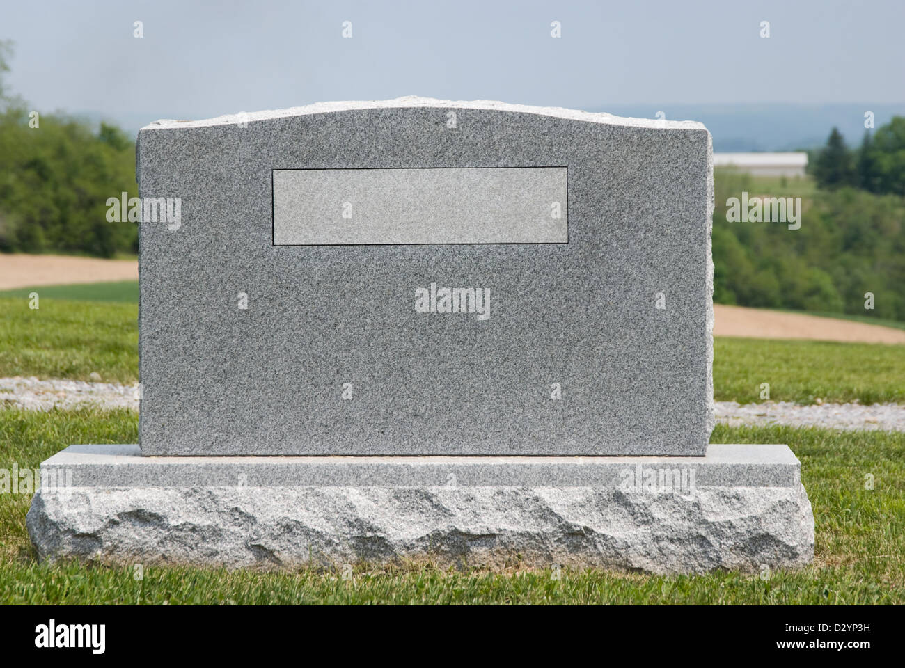 Stock photo of blank cemetery headstone in summer, ready to add your ...