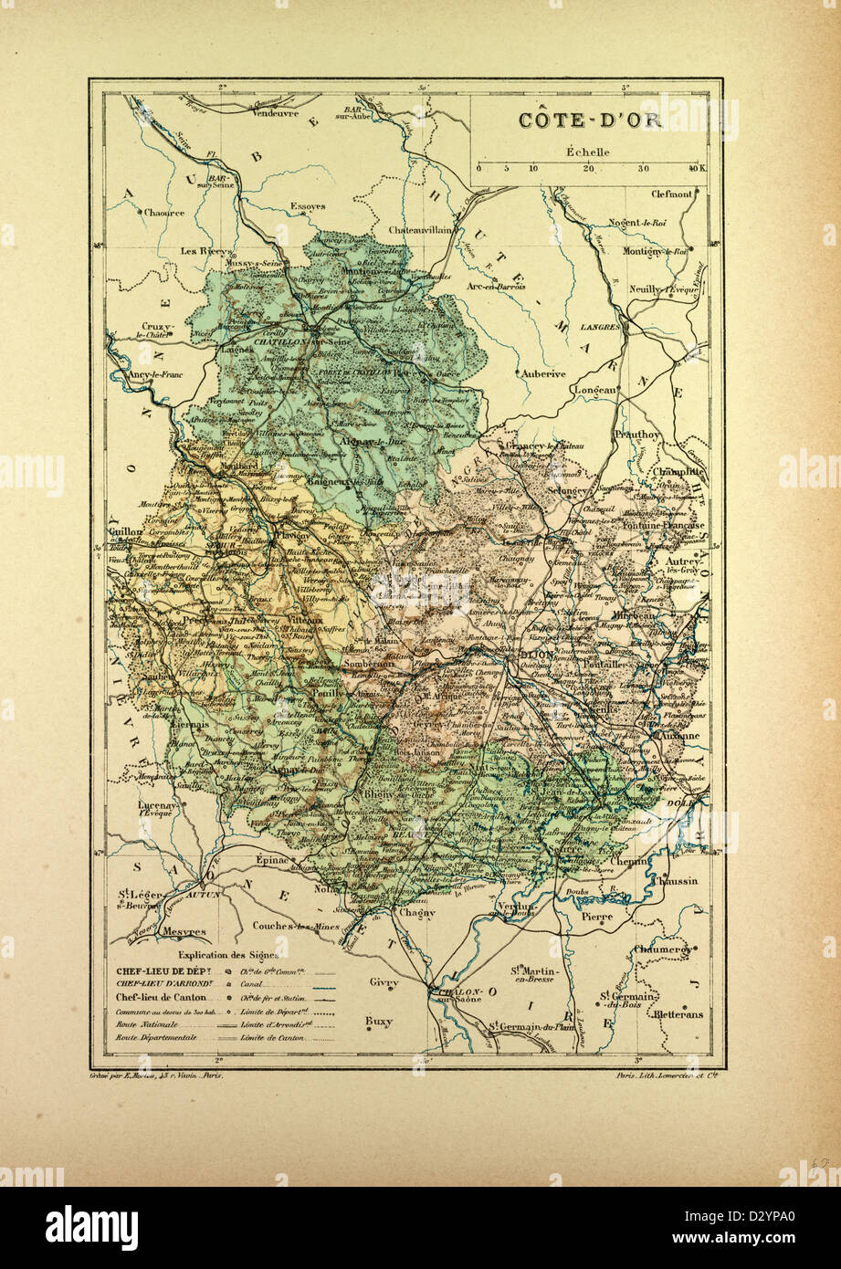 Cote dor map hi-res stock photography and images - Alamy