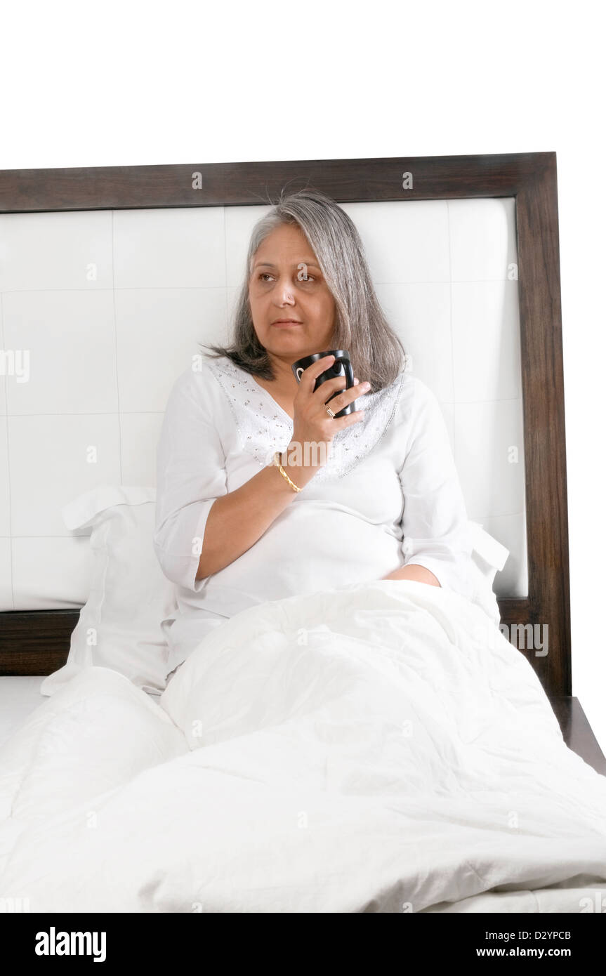 old lady relaxing Stock Photo - Alamy