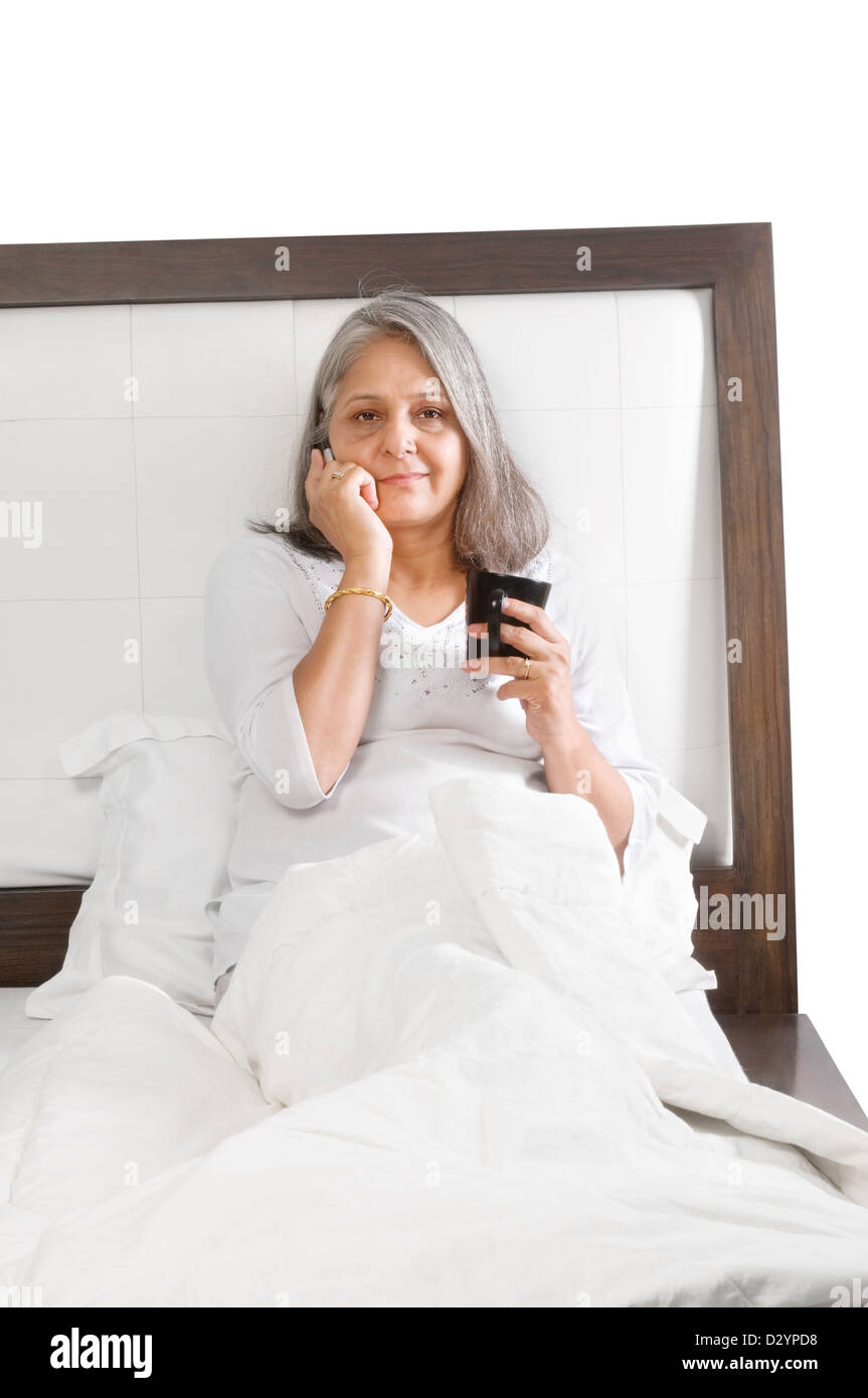 old lady relaxing Stock Photo - Alamy