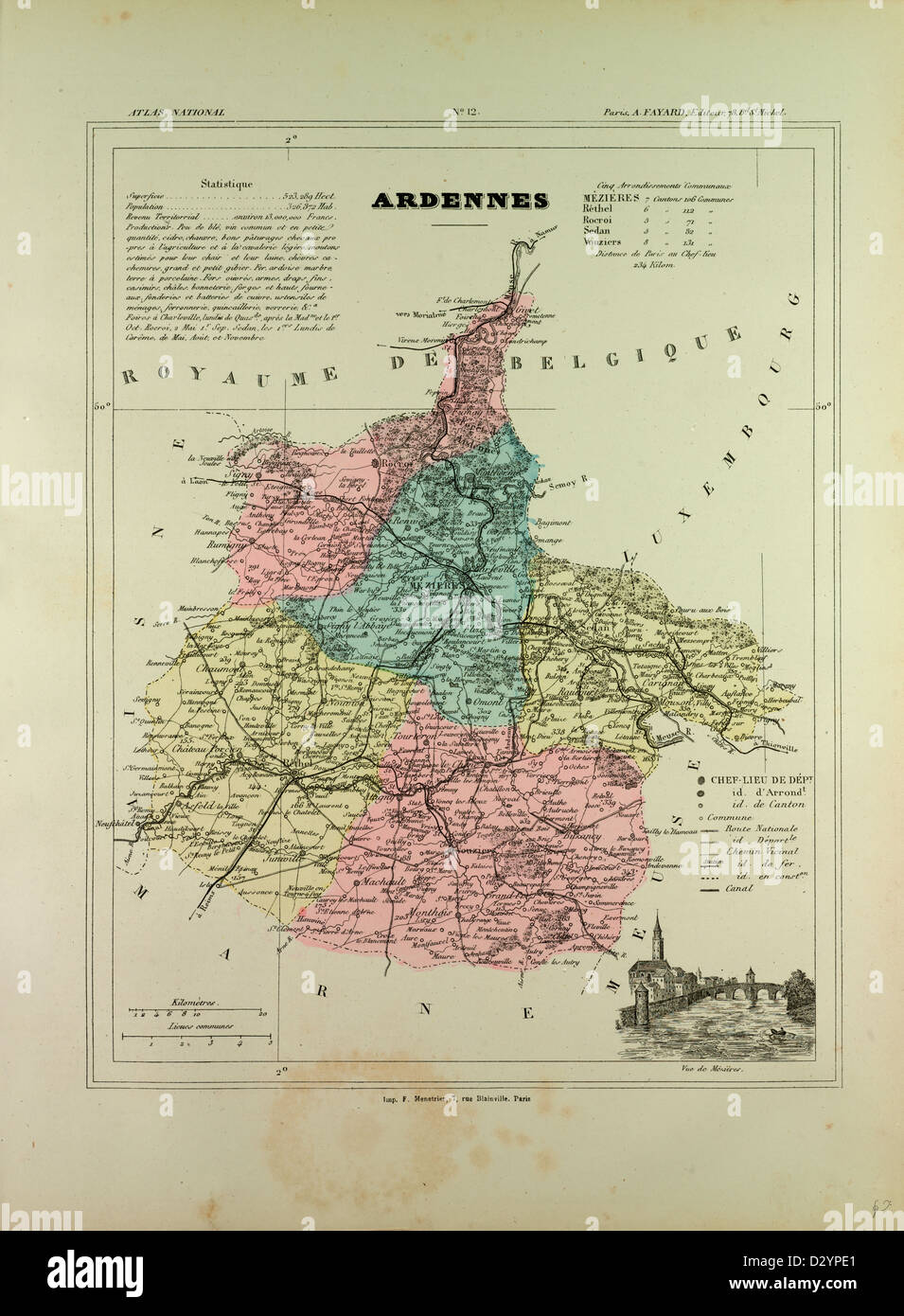 Ardennes map hi-res stock photography and images - Alamy