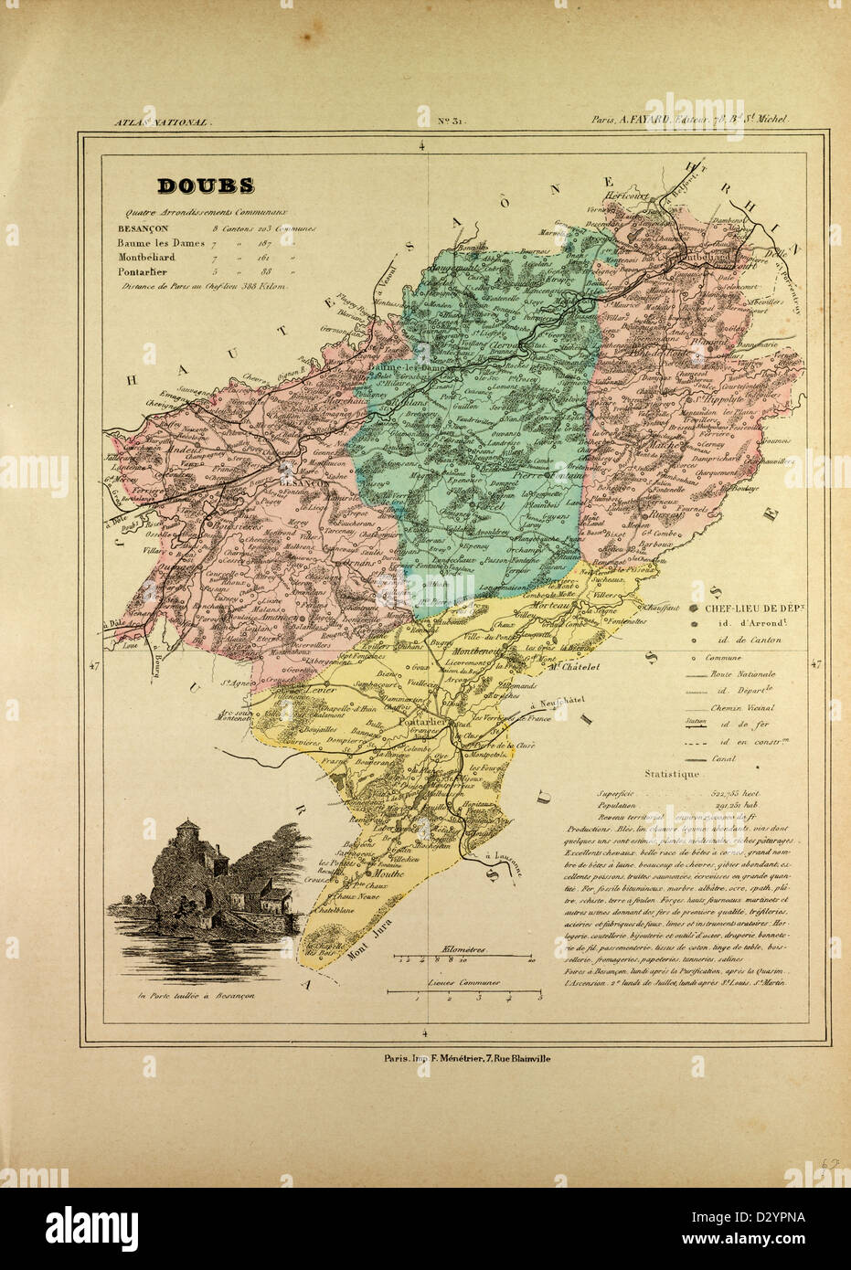 Map of doubs hi-res stock photography and images - Alamy