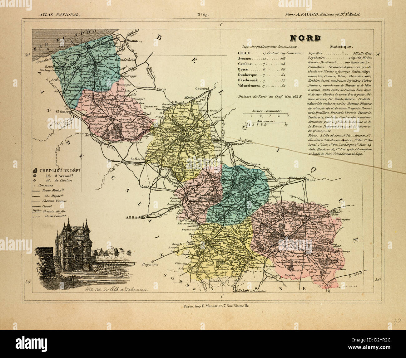 Map north france hi-res stock photography and images - Alamy