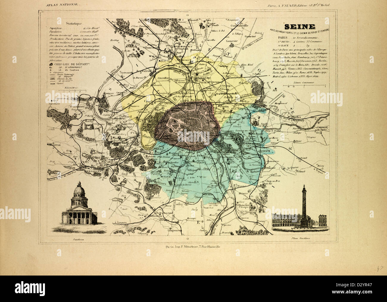 MAP OF SEINE FRANCE Stock Photo - Alamy