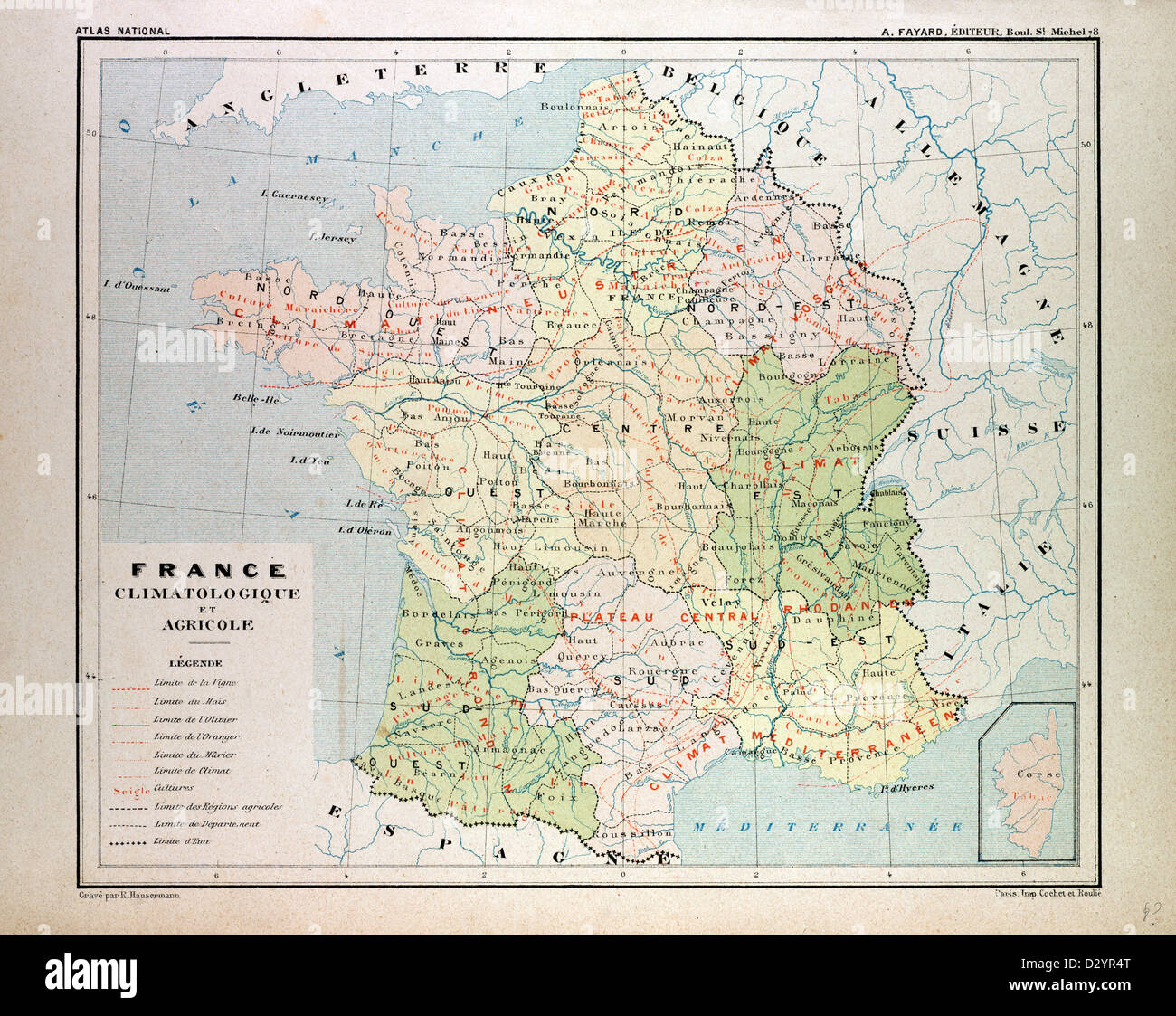 Map of france hi-res stock photography and images - Alamy