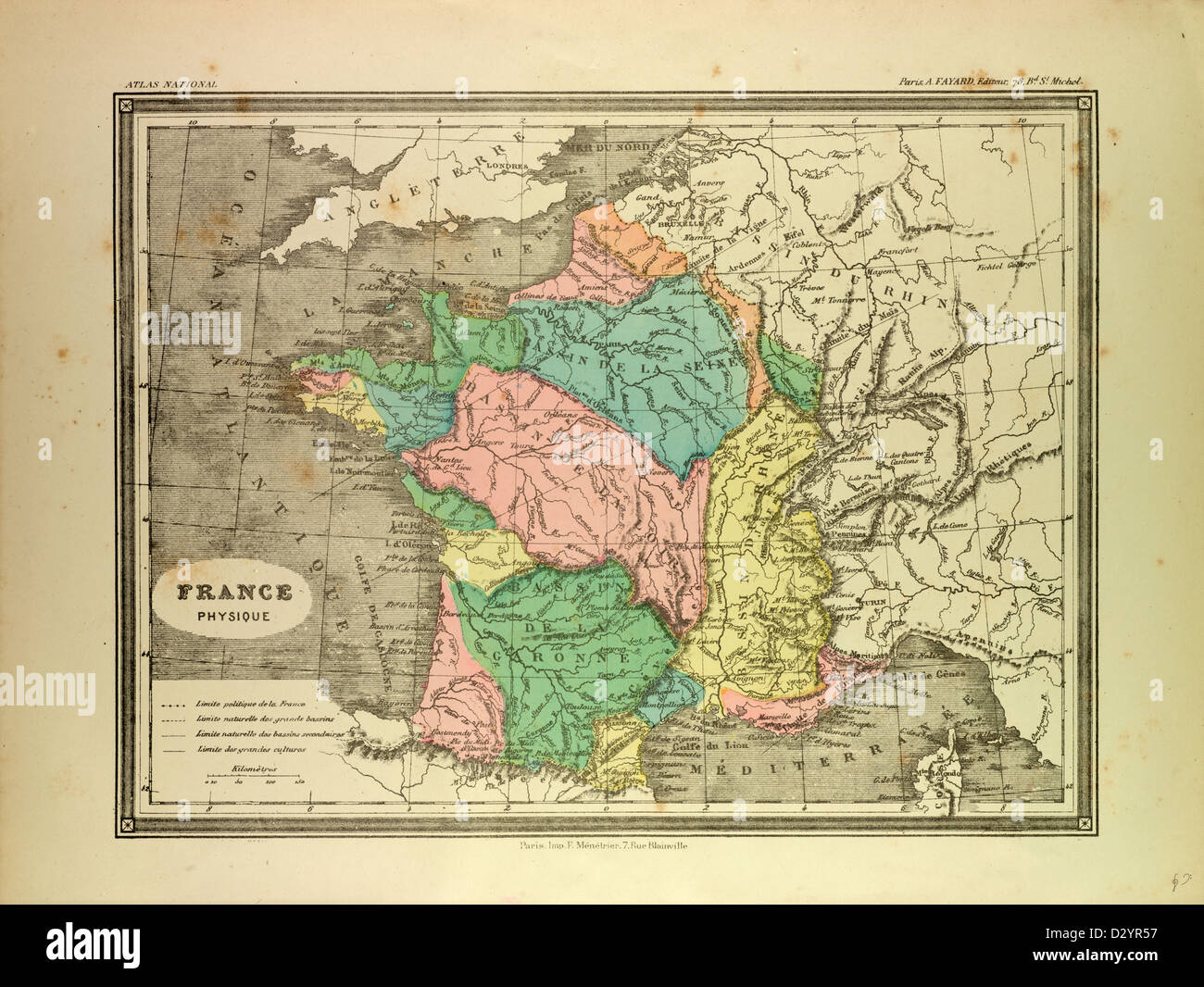 MAP OF FRANCE Stock Photo - Alamy
