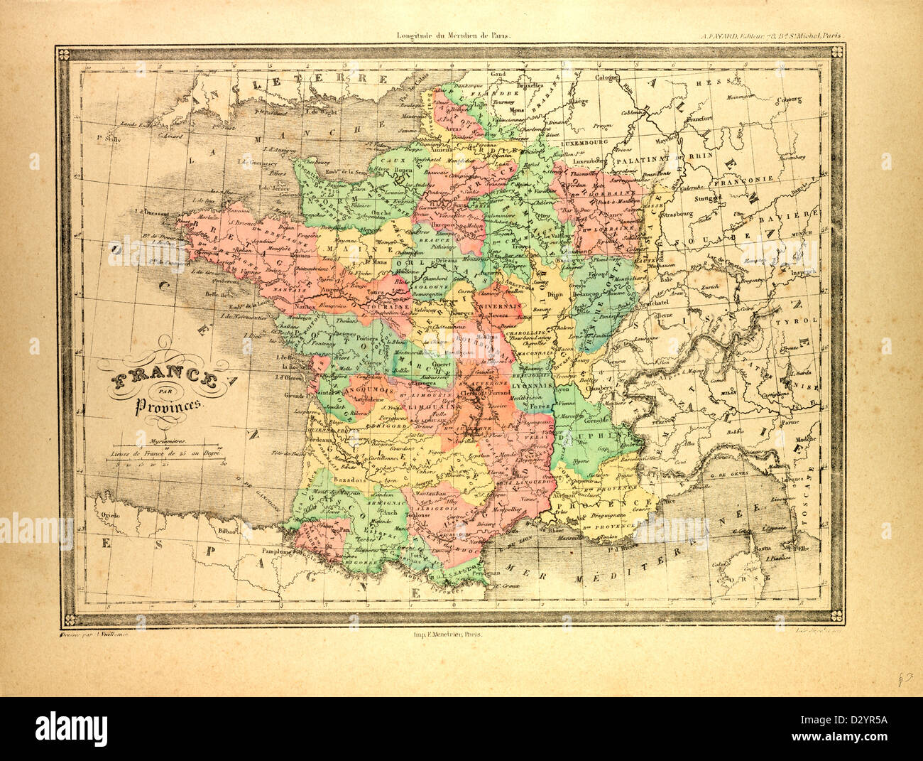 Map france hi-res stock photography and images - Alamy