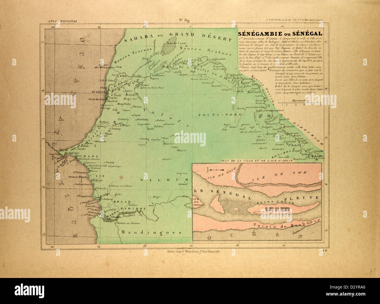 MAP OF SENEGAL Stock Photo - Alamy