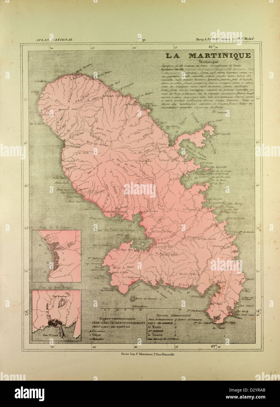 Map martinique hi-res stock photography and images - Alamy