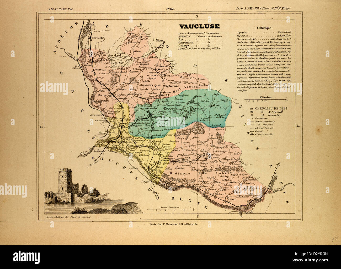 MAP OF VAUCLUSE FRANCE Stock Photo - Alamy
