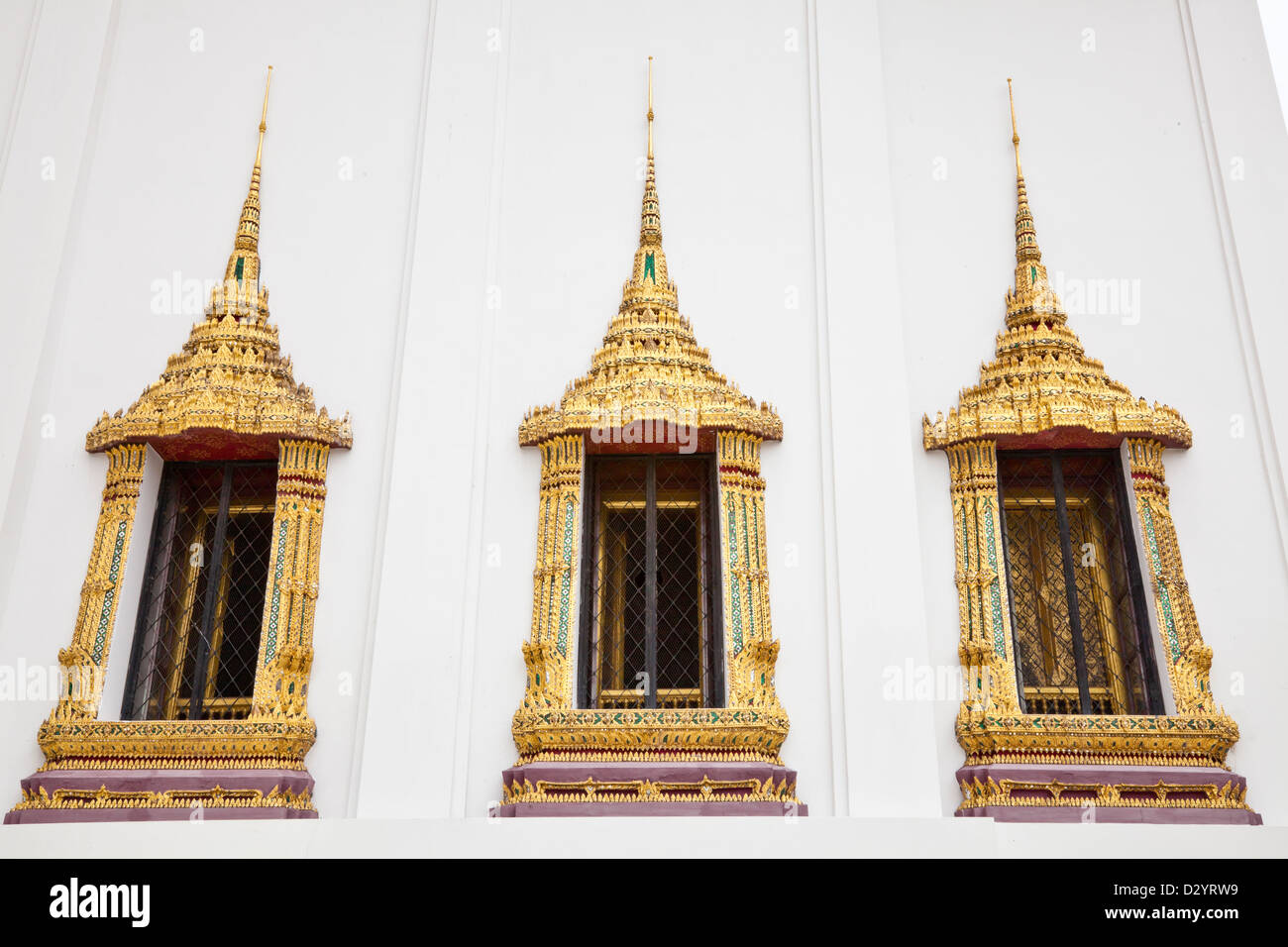thai style temple window at wat phra kaew Stock Photo - Alamy