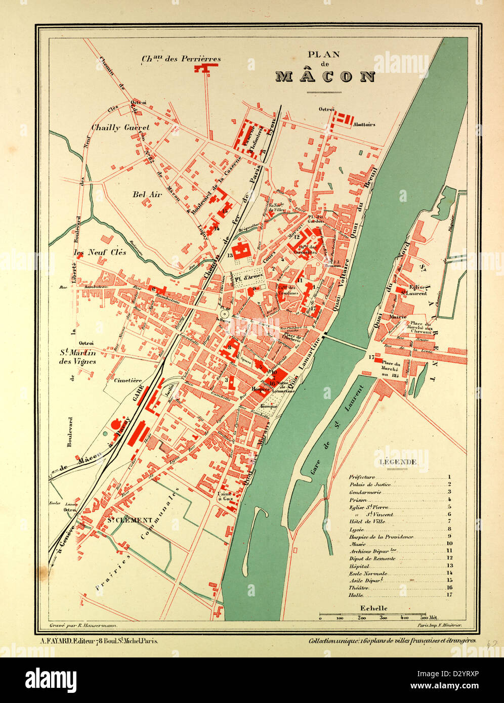 MAP OF MÂCON FRANCE Stock Photo - Alamy