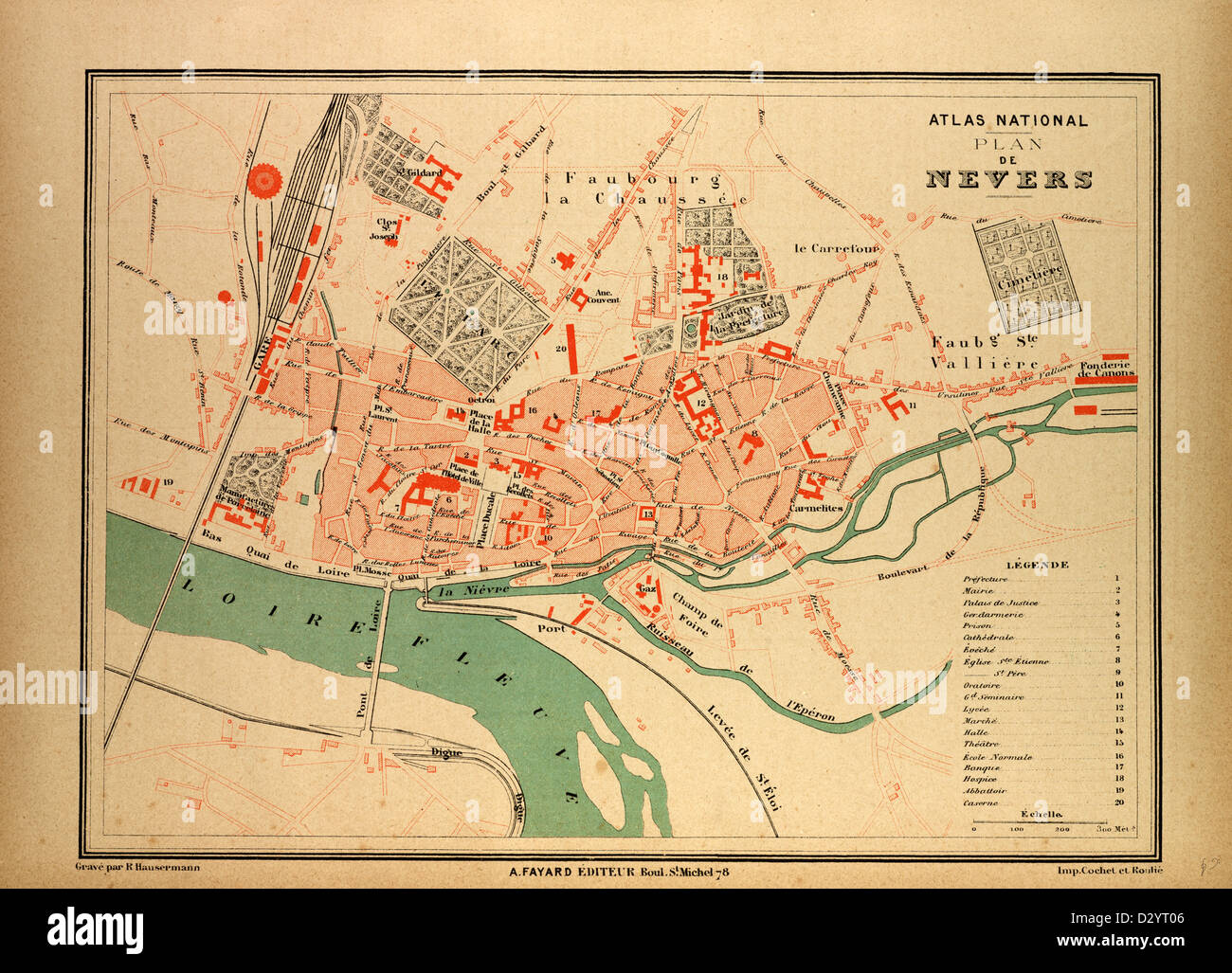 Map nevers france hi-res stock photography and images - Alamy