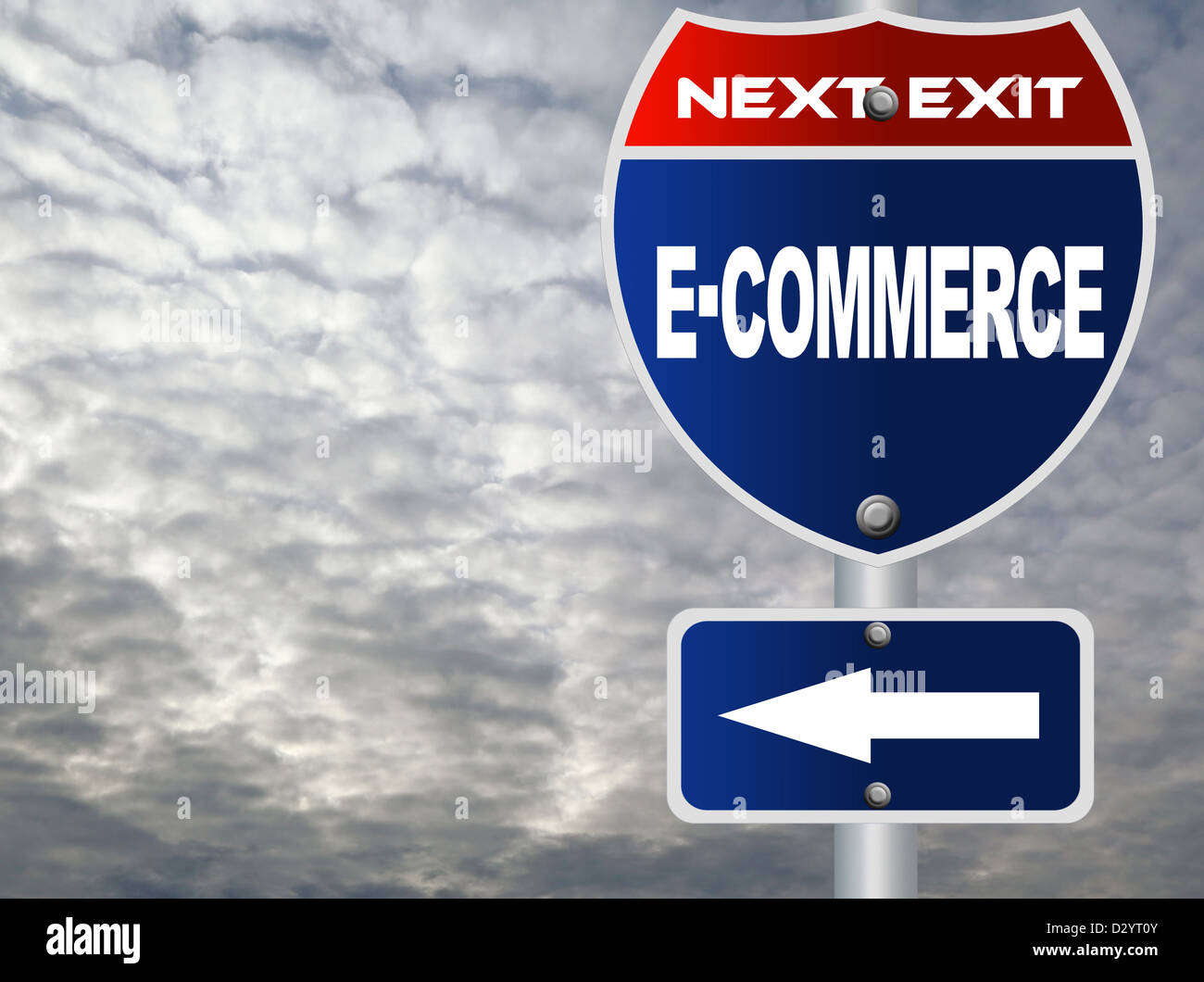 E-commerce road sign Stock Photo - Alamy