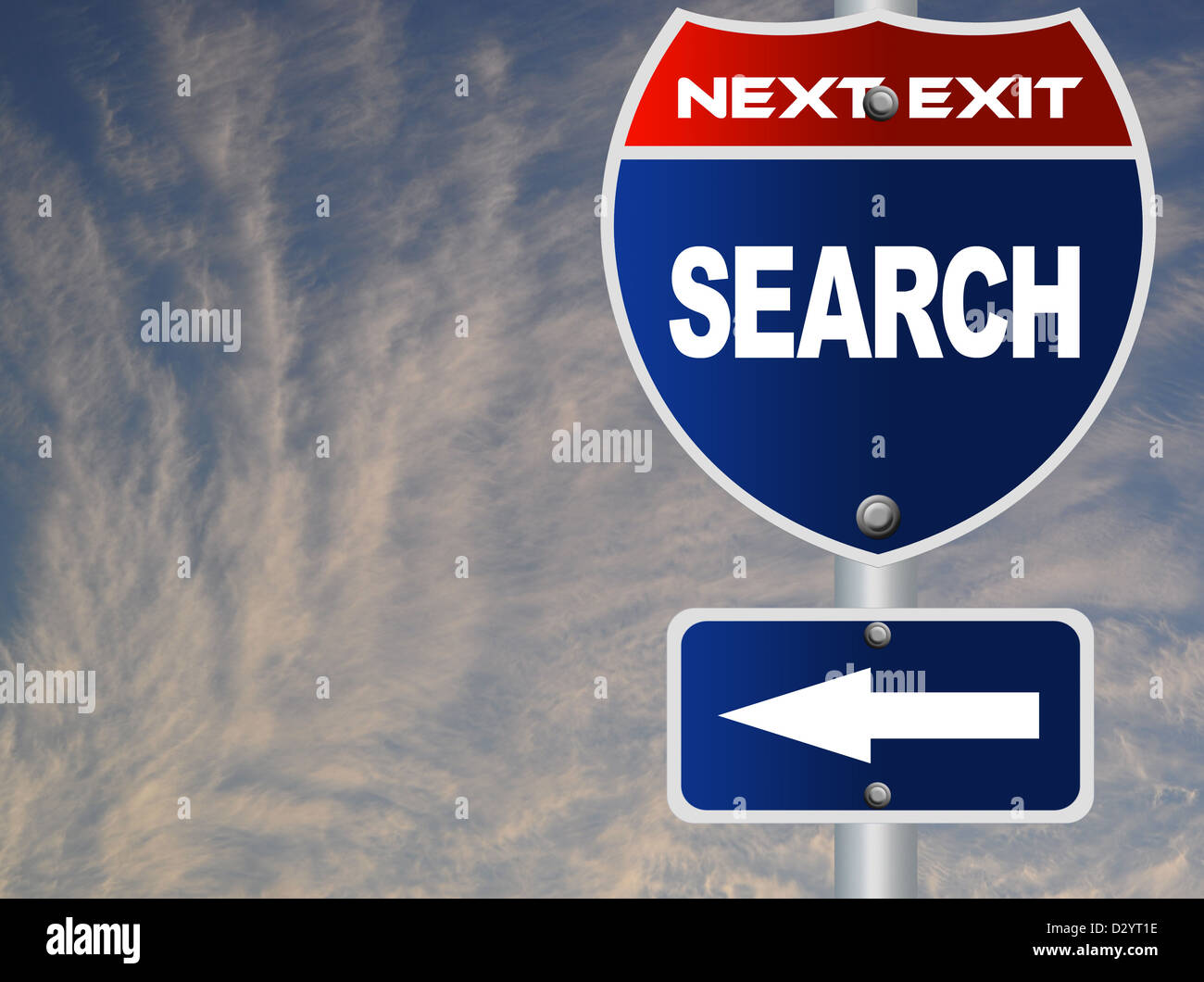 Search road sign Stock Photo - Alamy