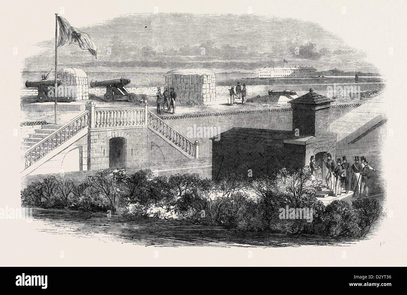 FORT MOULTRIE IN CHARLESTON HARBOUR SOUTH CAROLINA: THE SECESSION FLAG ...