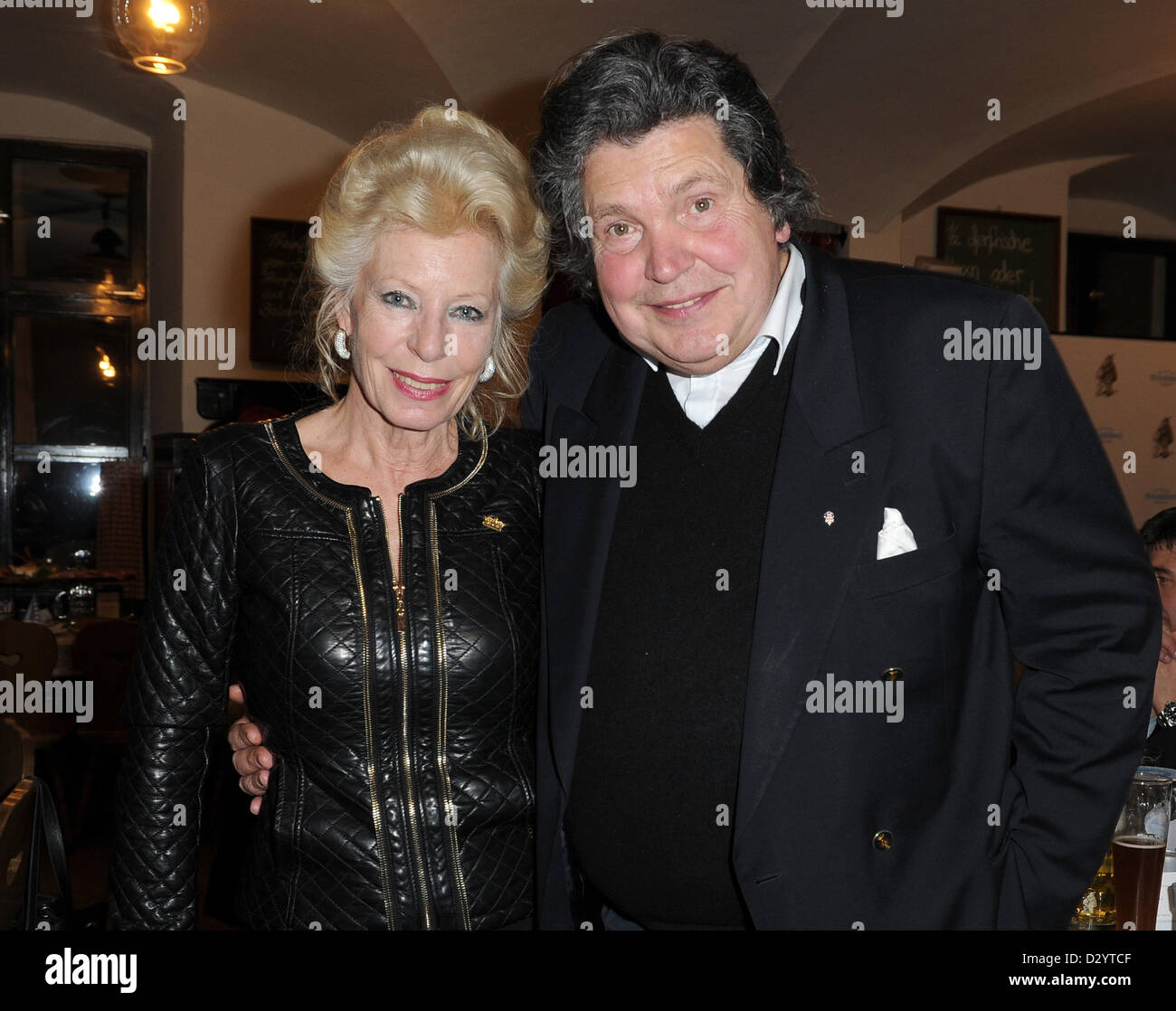 Painter Mathias Waske and his wife Tina pose at the New Year's ...