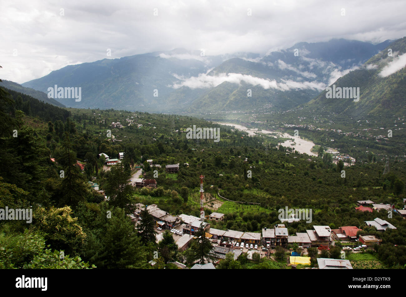 Aerial green valley between mountains hi-res stock photography and ...