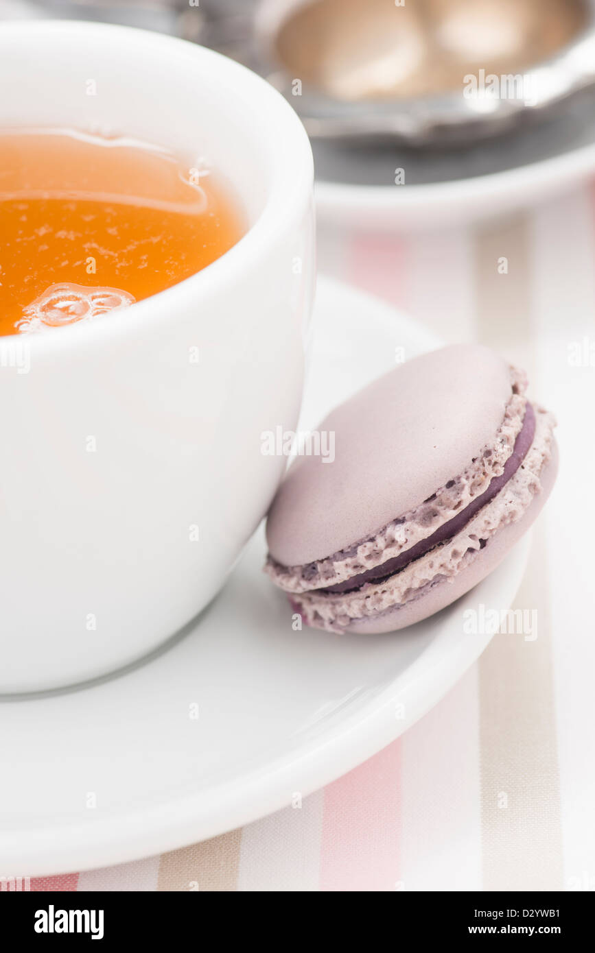 French macaroon cookie at traditional dining Stock Photo - Alamy