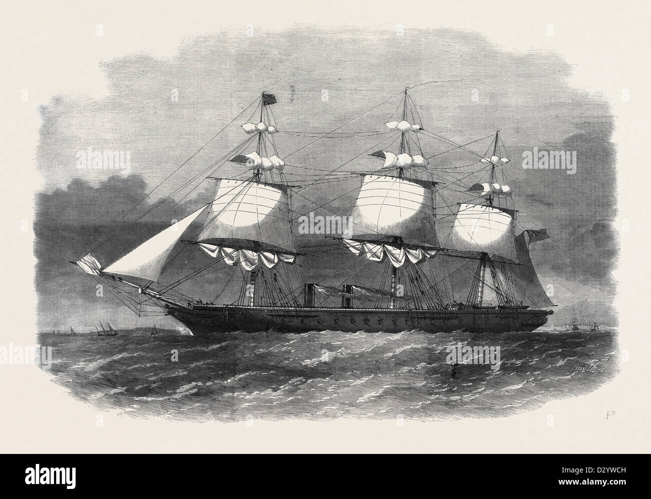 HER MAJESTY'S IRONCLAD STEAMFRIGATE WARRIOR 40 GUNS Stock Photo - Alamy