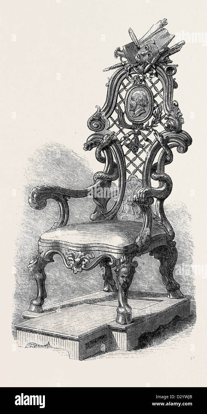 GARRICK'S SHAKSPEARE CHAIR DESIGNED BY HOGARTH Stock Photo - Alamy