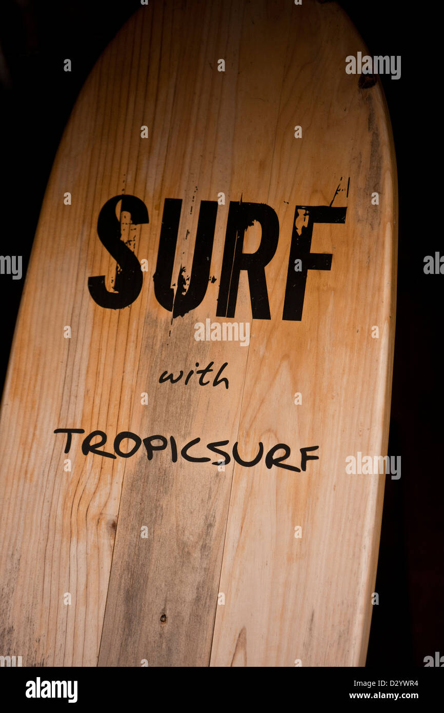 Surfing business advertising, Kuda Hura, Maldives Stock Photo - Alamy