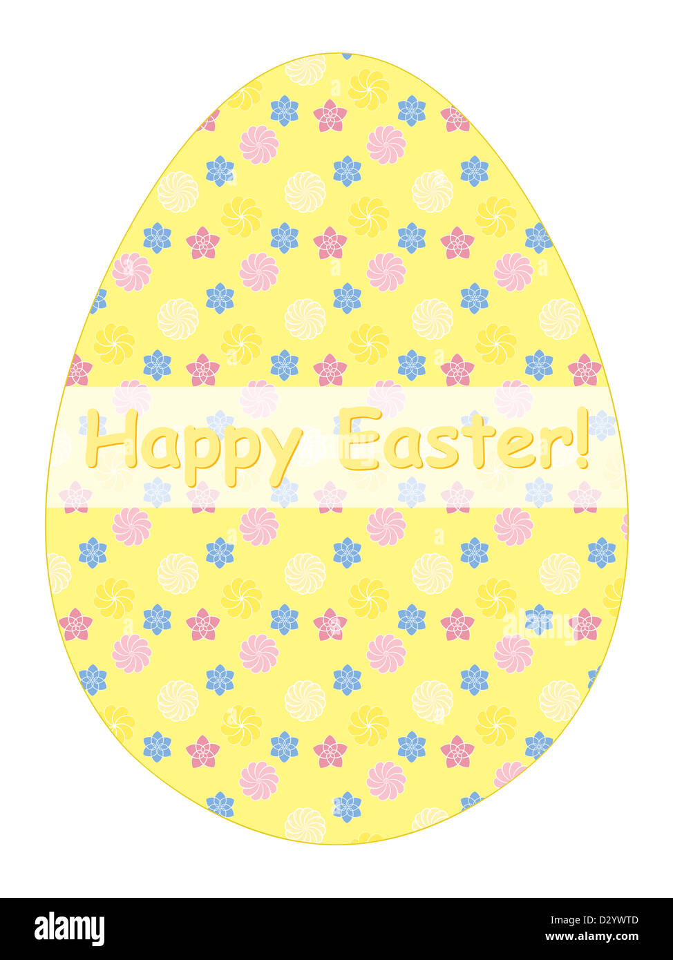 egg shaped Happy Easter congratulation card Stock Photo - Alamy
