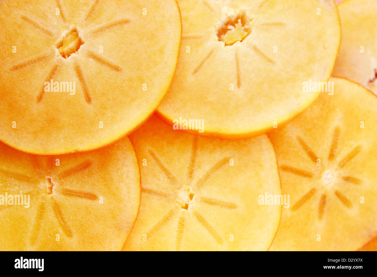 persimmon fruit slices Stock Photo - Alamy